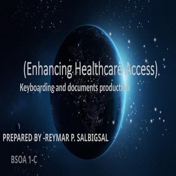 Enhancing Healthcare Access of our society | PPTX
