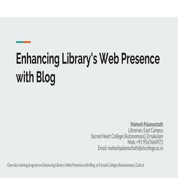 Enhancing Library's Web Presence with Blog.pptx