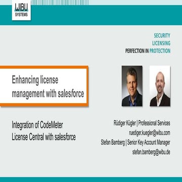 Enhancing license management with Salesforce | PPTX