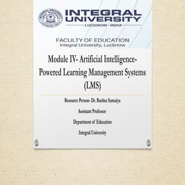 Enhancing LMS with Artificial Intelligence Capabilities | PPT