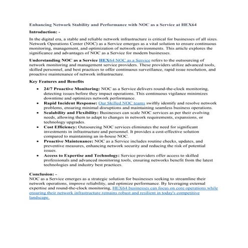 Reduce Network Risks with Proactive NOC Support.docx