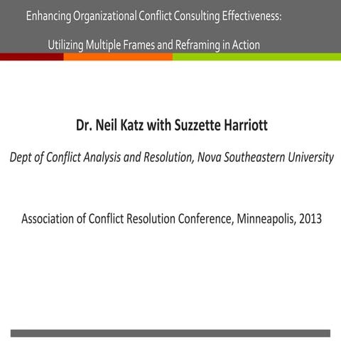 Four-Frame Model - Reframing Organisations | PPTX