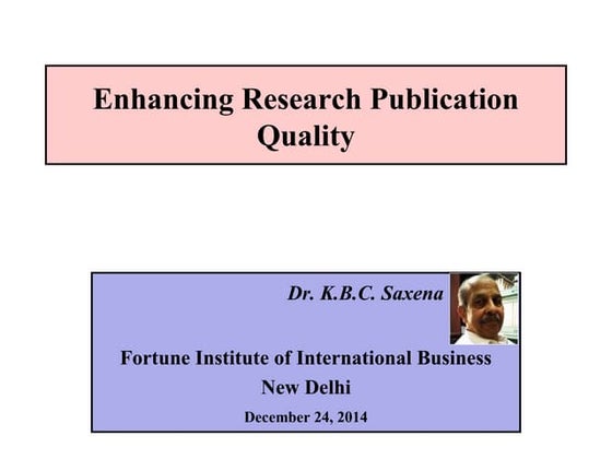 The Research Publication | PDF