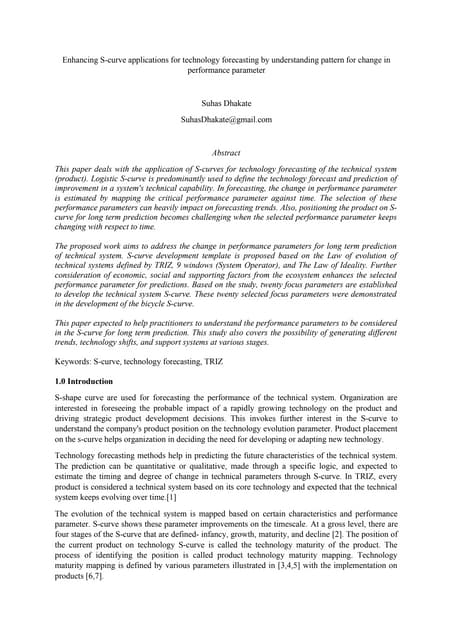 Technology Forecasting - Monitoring and Intelligence Methods | PPTX