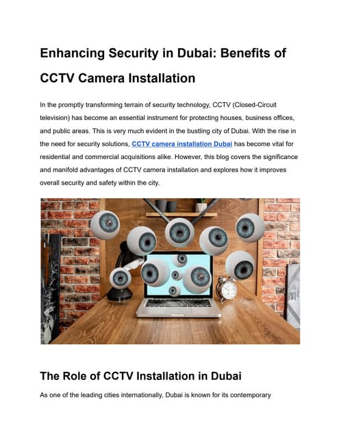 Understanding the Power of Visibility: How CCTV Camera Installation ...