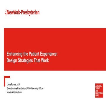 Enhancing the Patient Experience: Design Strategies That Work (Laura ...
