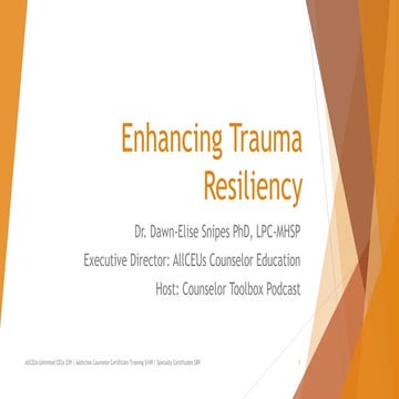 Enhancing trauma resiliency | PPTX