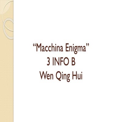 Enigm App - the story about Enigma machines | PPT