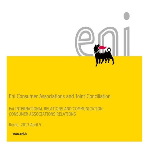 Eni presentation conciliation process | PPT