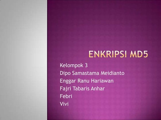 Kel7 metode md5 | DOCX