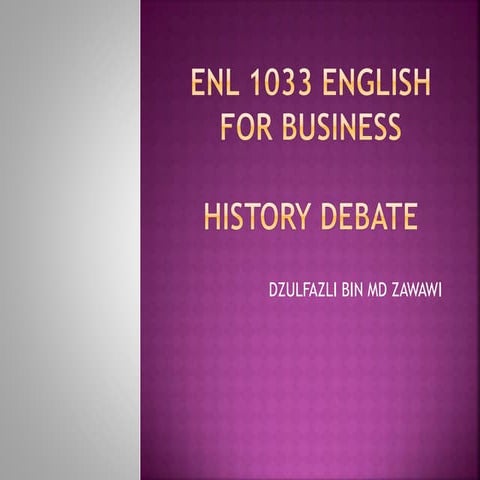 Short history about debate | PPTX