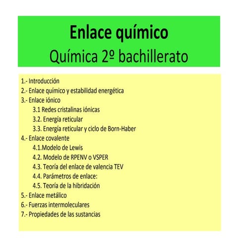 Enlace quimico | PPT