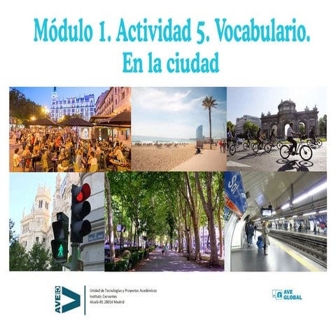 Vocabulario A2/B1. En la ciudad | PPT