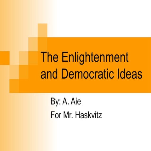 Enlightenment and Democratic Ideas | PPT