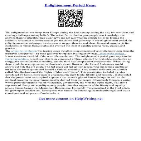 Enlightenment Essays | PDF