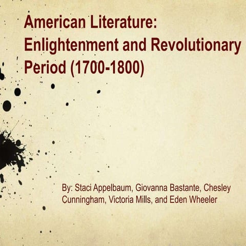 Enlightenment revolutionary period | PPTX