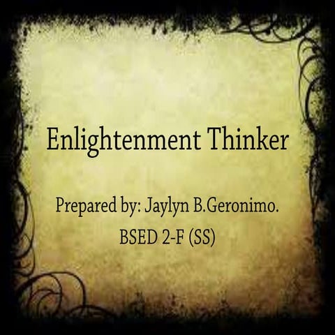 Enlightenment thinker | PPTX