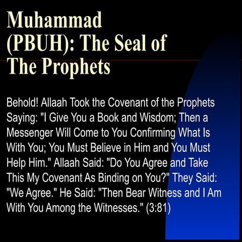 Muhammad In The Bible | PPT