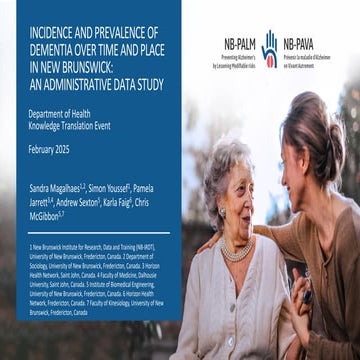 Incidence and Prevalence of Dementia over Time and Place in New ...