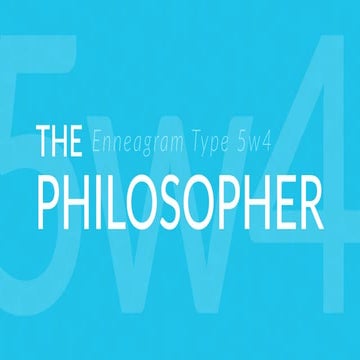 Enneagram 5w4 - The Philosopher | PPT