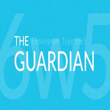 Enneagram 6w5 - The Guardian | PDF
