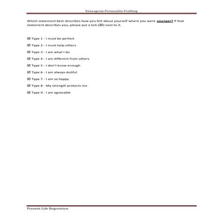 Enneagram Personality Test | PDF