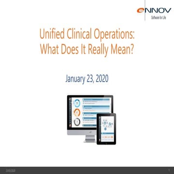 Unified Clinical Operations - Ennov Presentation | PPTX
