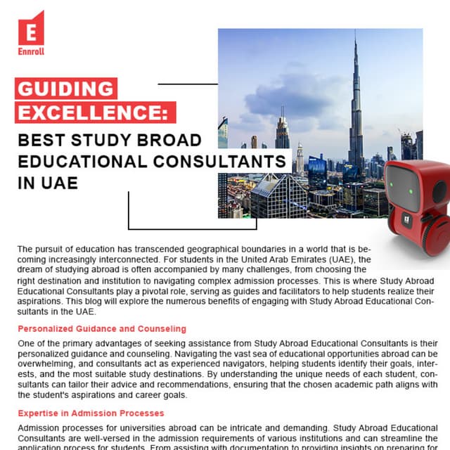 Ennroll: Best Study Abroad Educational Consultants in UAE | PDF Ennroll: Best Study Abroad Educational Consultants in UAE | PDF