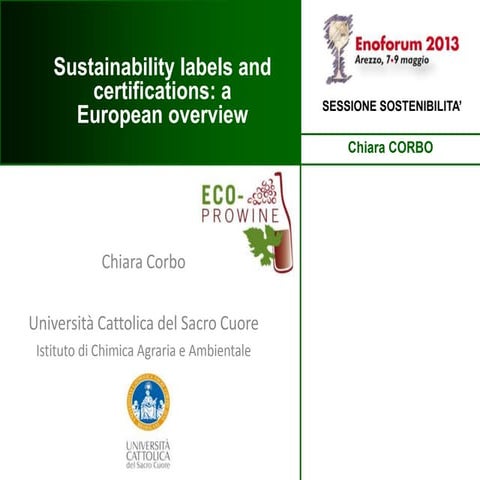 Sustainability labels: a European overview | PPTX