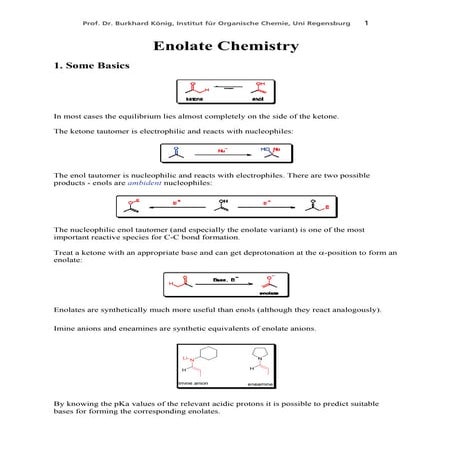 Enolate chemistry | PDF