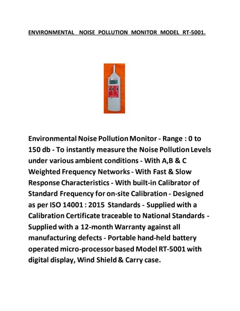 ENVIRONMENTAL NOISE POLLUTION MONITOR. | PDF