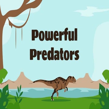 Powerful Predators dinosaurs, powerpoint | PPTX
