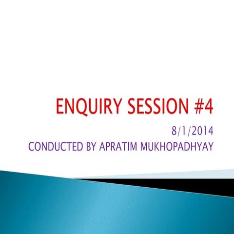 Enquiry session | PPT