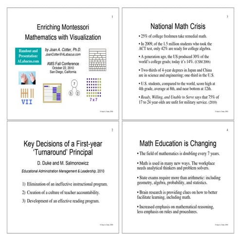 Enriching Montessori Math with Visualization | PDF