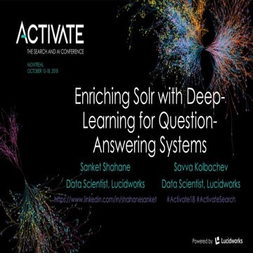 Enriching Solr With Deep Learning For A Question Answering System