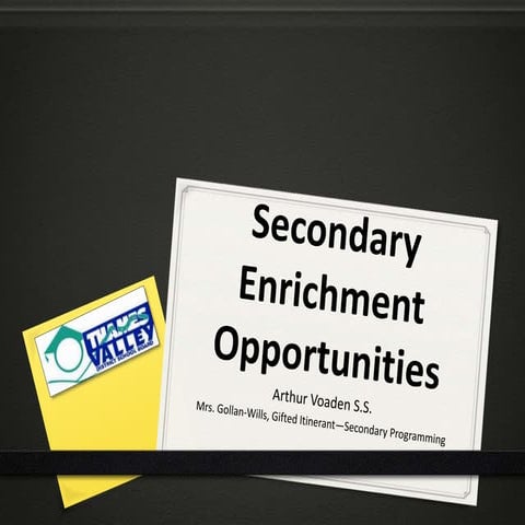 Enrichment Opportunities in the TVDSB: Voaden 2017-18 | PPTX ...