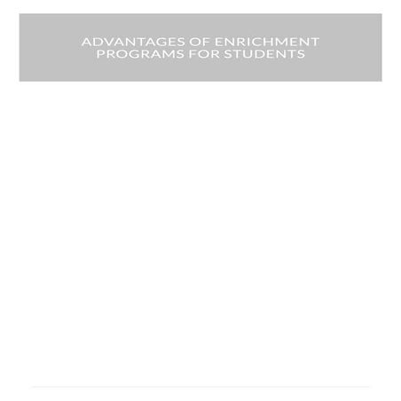 ENRICHMENT PROGRAM | PDF