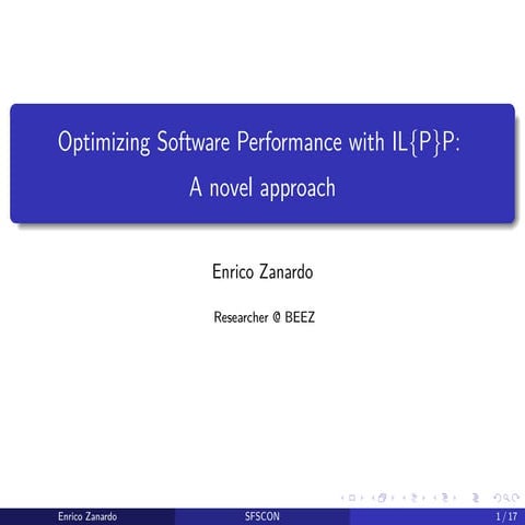 SFSCON23 - Enrico Zanardo - Optimizing Software Performance with Inductive Logic Programming A ...
