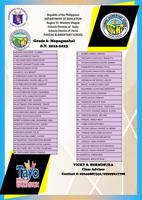 ARAL PROG. PARENTS CONSENT, LIST OF TUTORdocx | DOCX