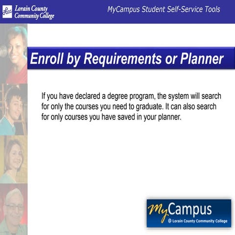 Enroll by Requirements or Planner | PPT