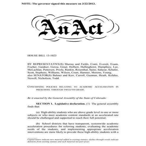 Enrolled CO HB 13-1023 | PDF