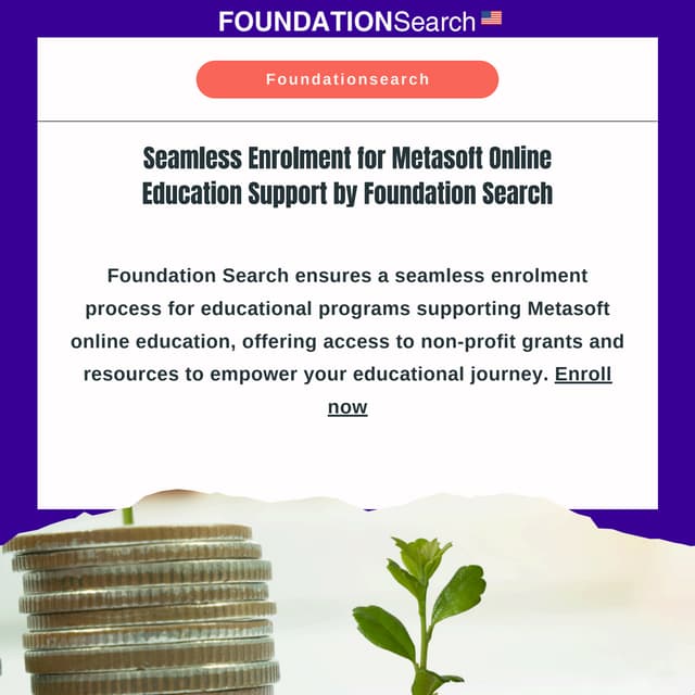 enroll for foundation search to get best funding and grants ...