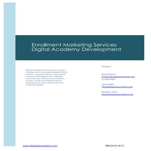 David Mauro-VP: Enrollment Digital Academy Proposal | PDF