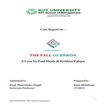 Enron case study | PDF