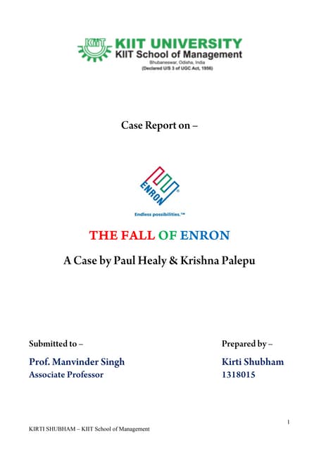 Enron scandal | PPTX