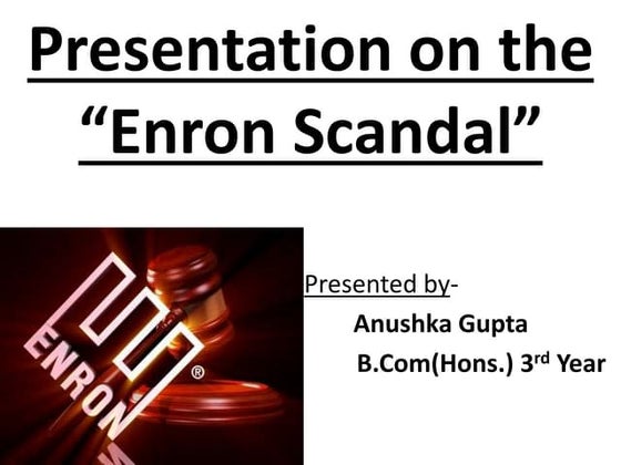 Enron case study | PPT