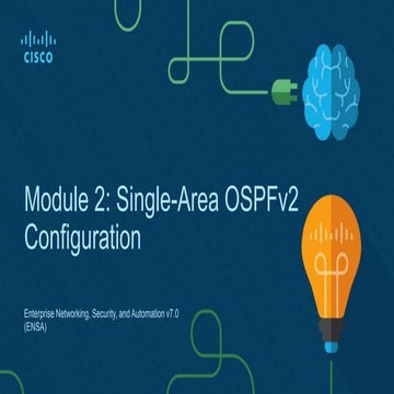 ENSA_Module_2 Packet Tracer - Single-Area OSPFv2 Configuration | PPTX