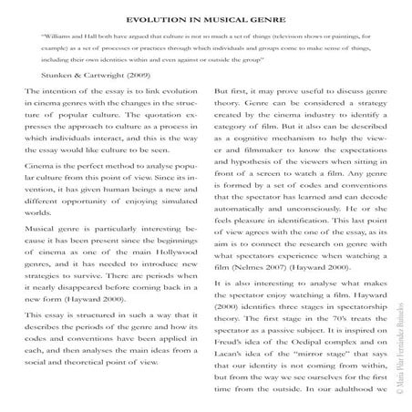 Essay: EVOLUTION IN MUSICAL GENRE | PDF | Musicals | Genres