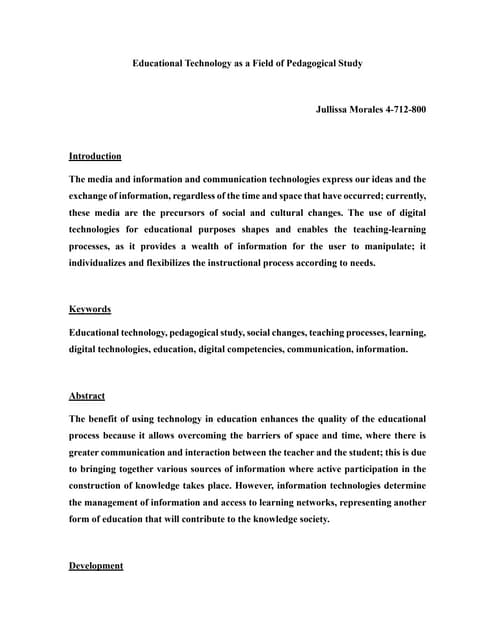 Educational Technology as a field of Pedagogical Study.pdf