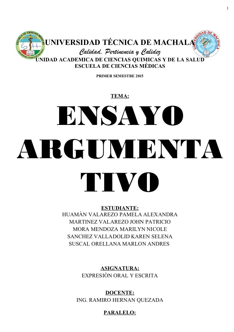 Ensayo Argumentativo